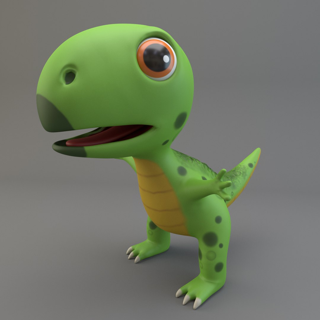 Dinosaur Cartoon 3D Model - TurboSquid 1215188