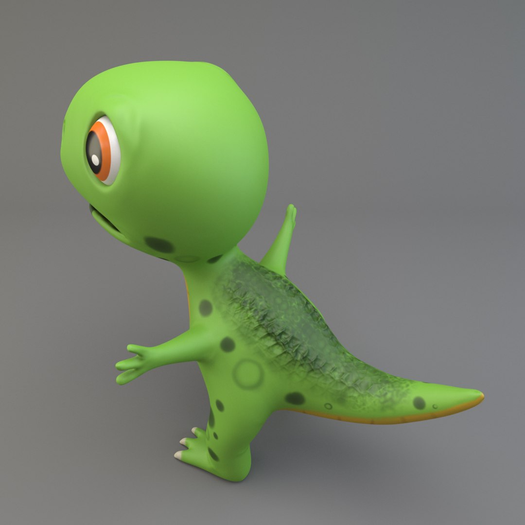 Dinosaur Cartoon 3D Model - TurboSquid 1215188