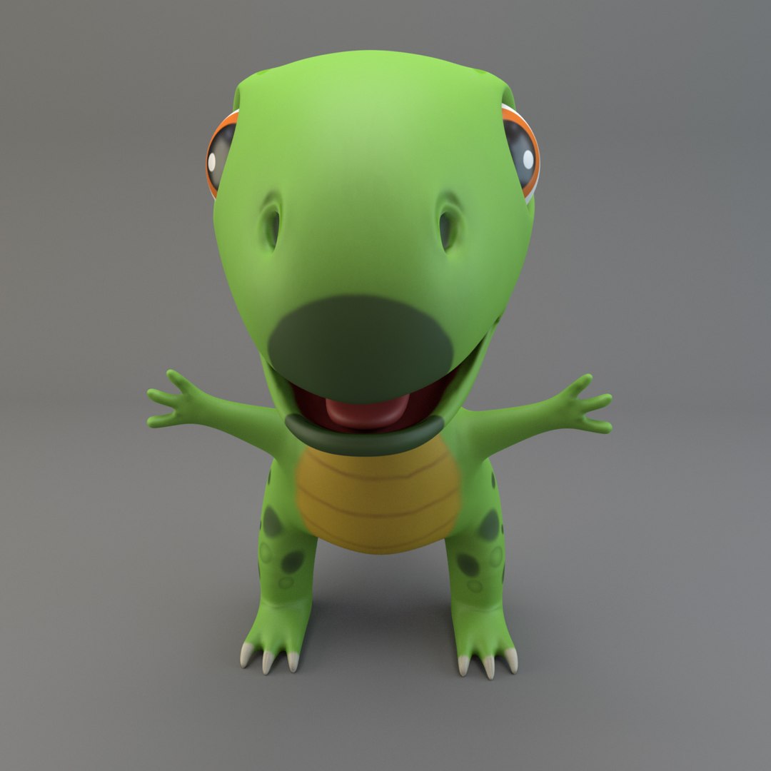 Dinosaur Cartoon 3D Model - TurboSquid 1215188