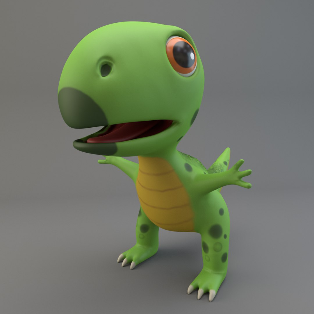 Dinosaur Cartoon 3D Model - TurboSquid 1215188