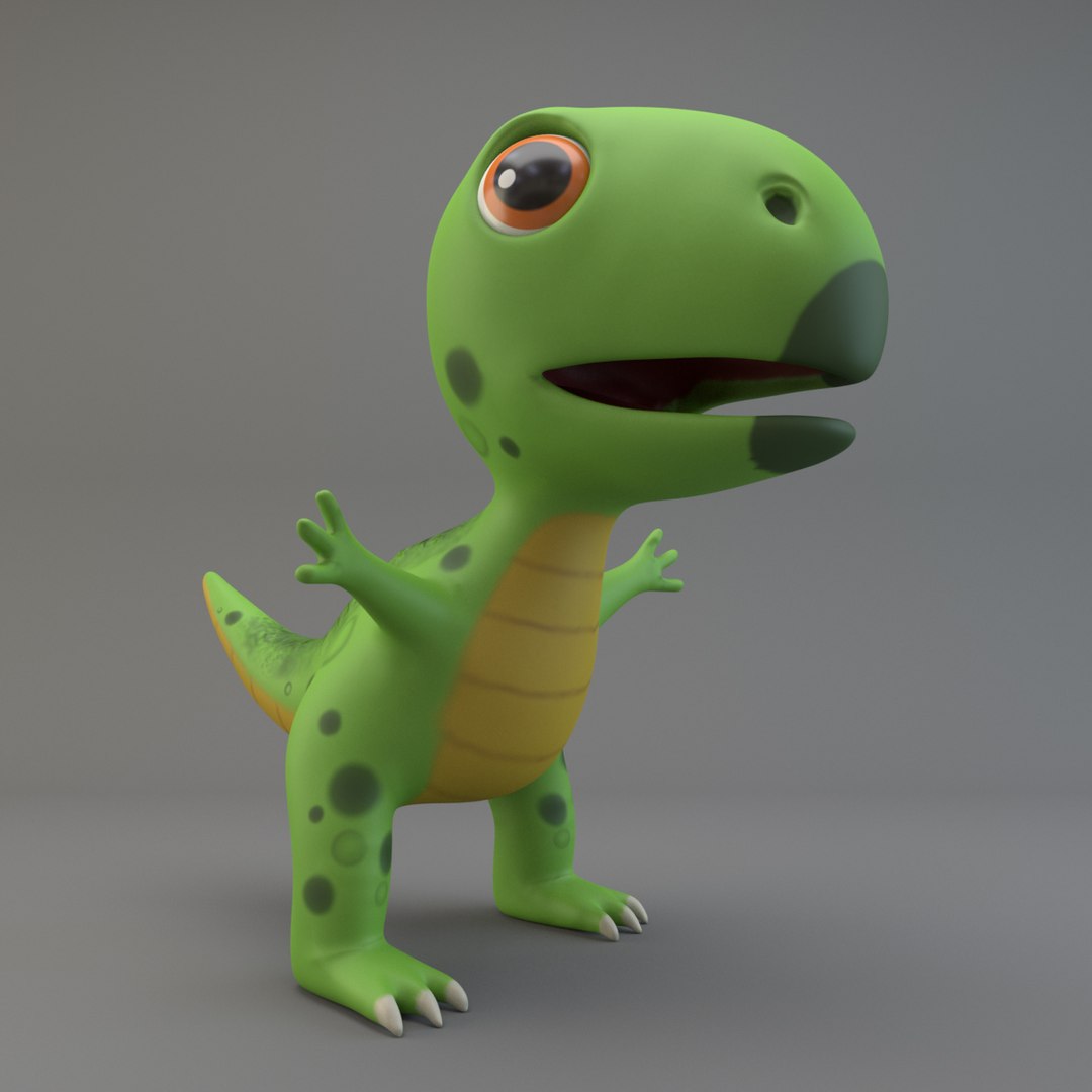 Dinosaur Cartoon 3D Model - TurboSquid 1215188