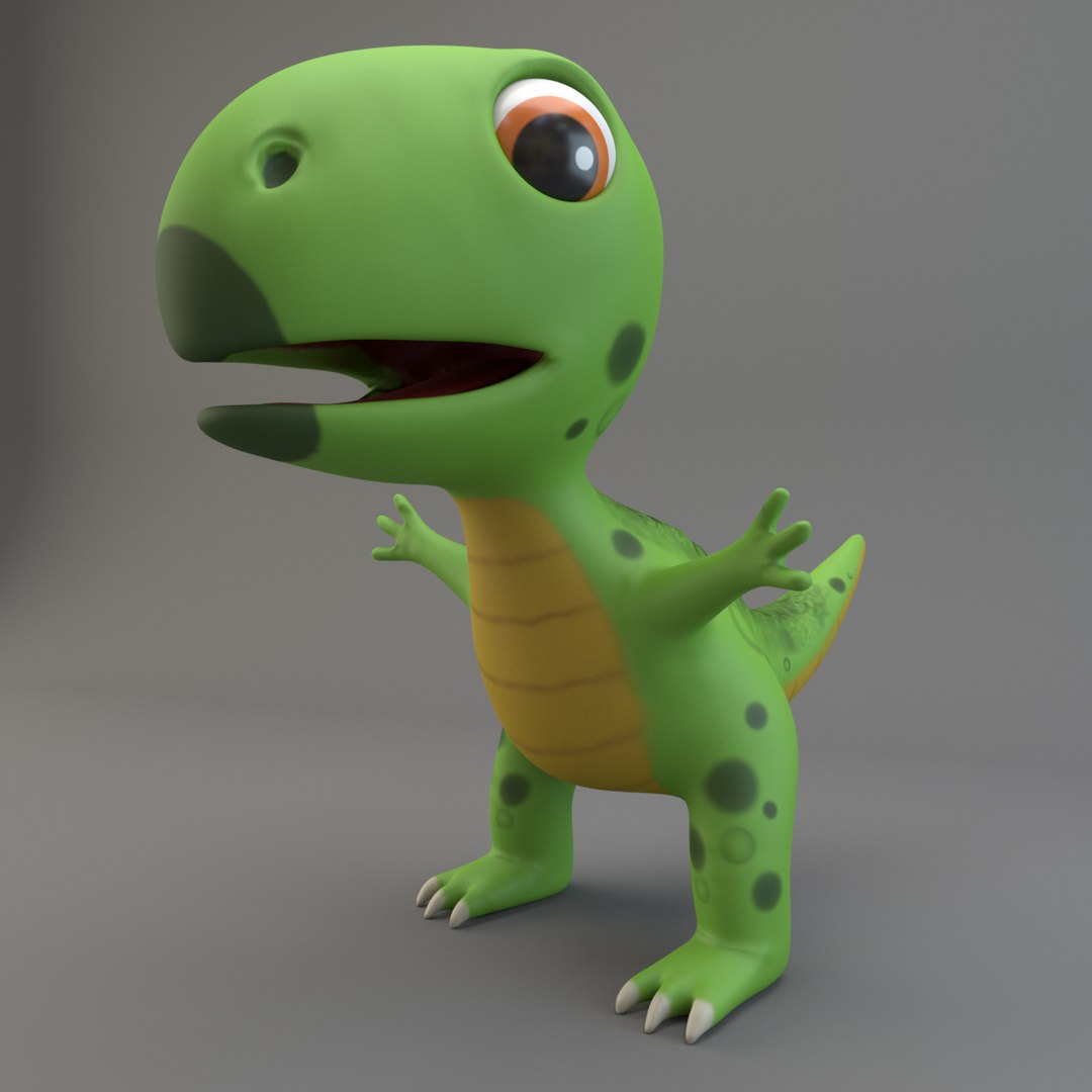 Dinosaur Cartoon 3D Model - TurboSquid 1215188