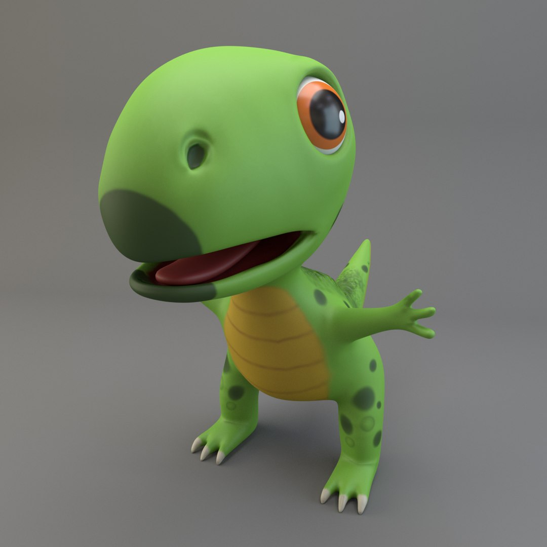 Dinosaur Cartoon 3D Model - TurboSquid 1215188