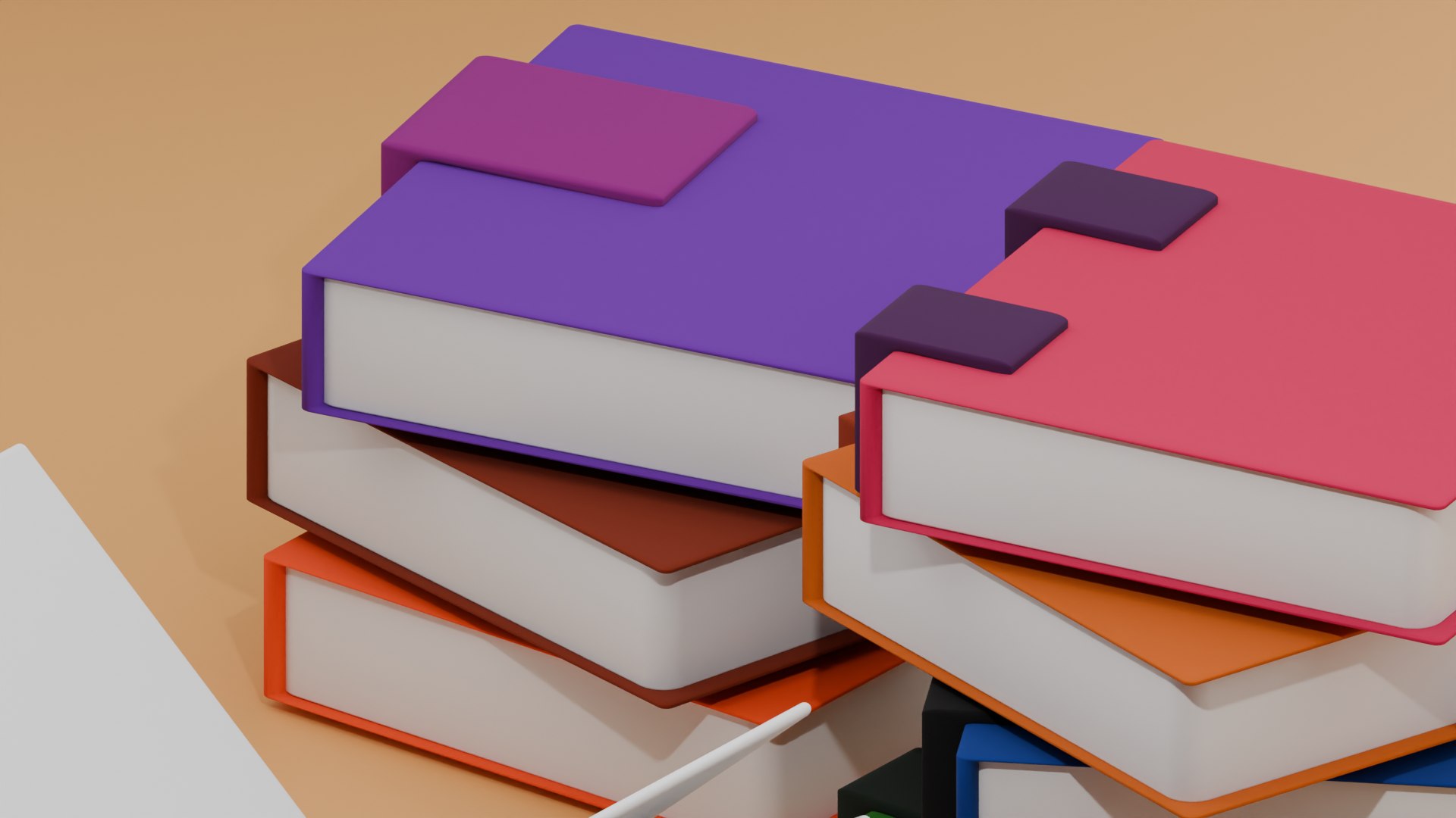 3D Books Set Model - TurboSquid 2314576