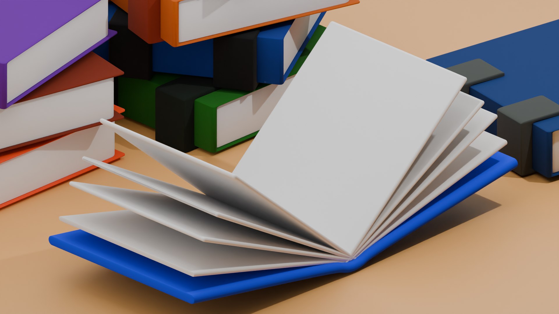 3D Books Set Model - TurboSquid 2314576