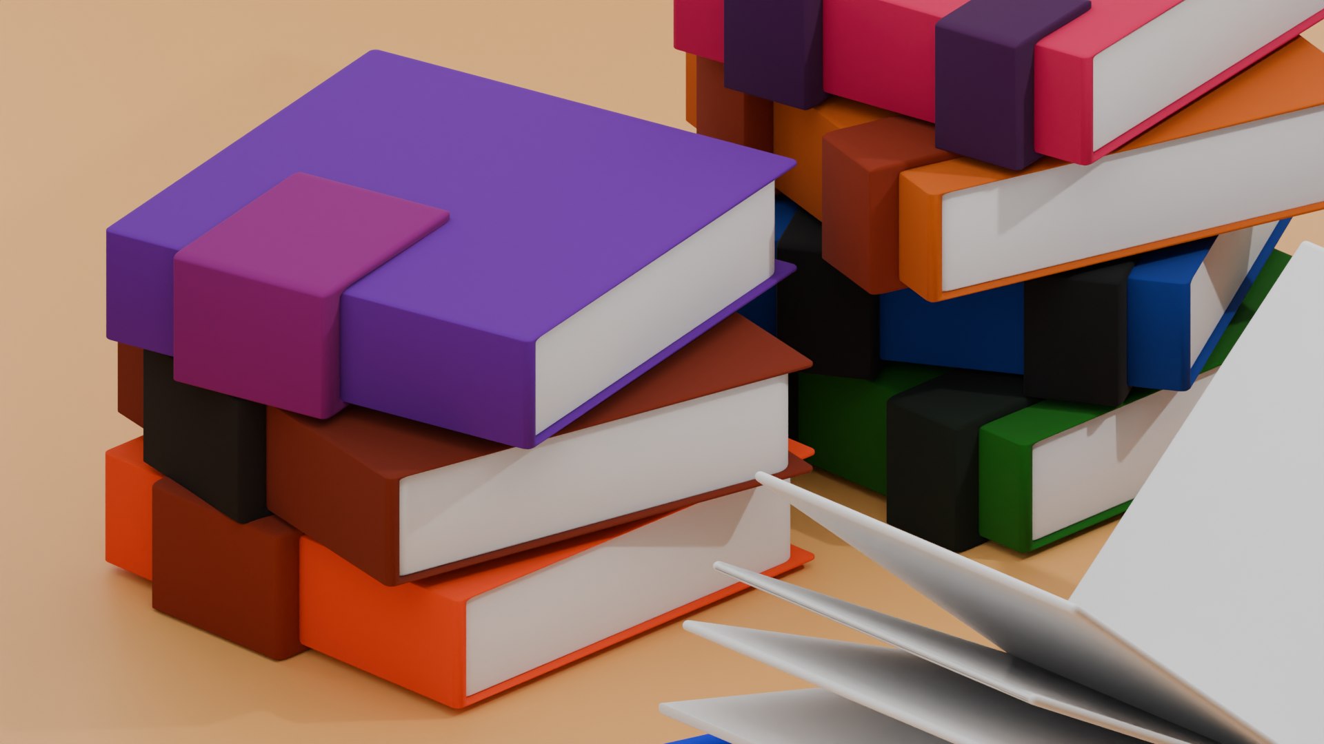 3D Books Set Model - TurboSquid 2314576