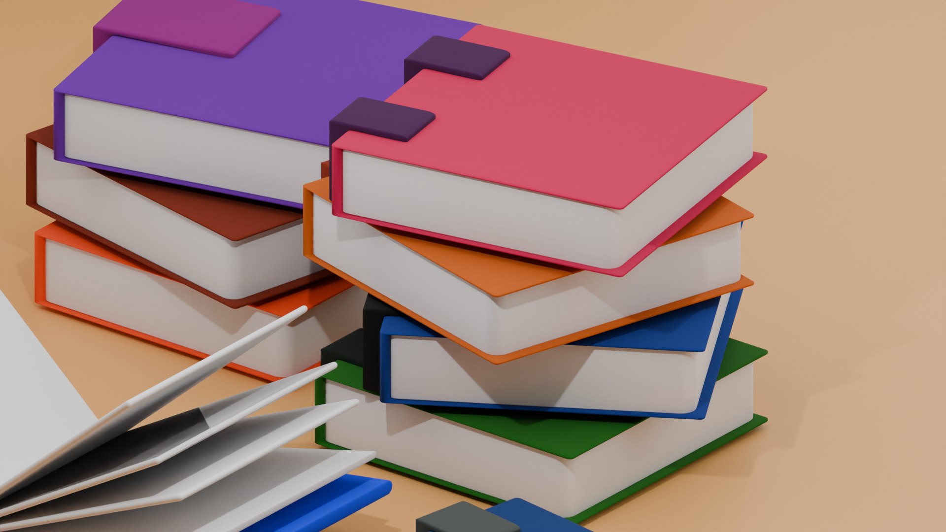 3D Books Set Model - TurboSquid 2314576