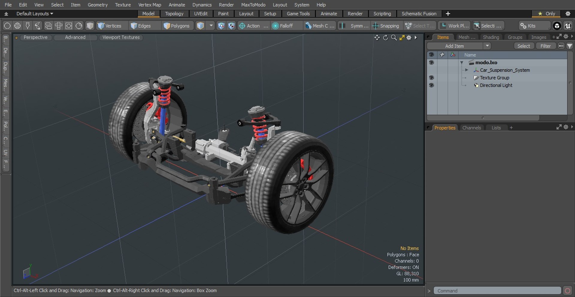 3D Model Car Suspension System - TurboSquid 2207155