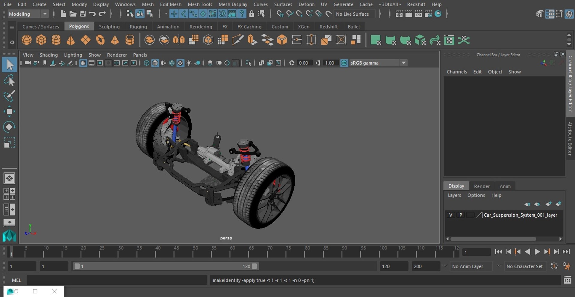 3D Model Car Suspension System - TurboSquid 2207155