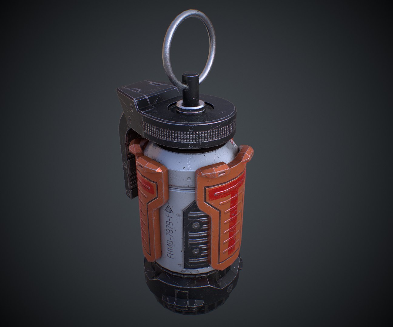Scifi Grenade PBR 3D model - TurboSquid 1778044