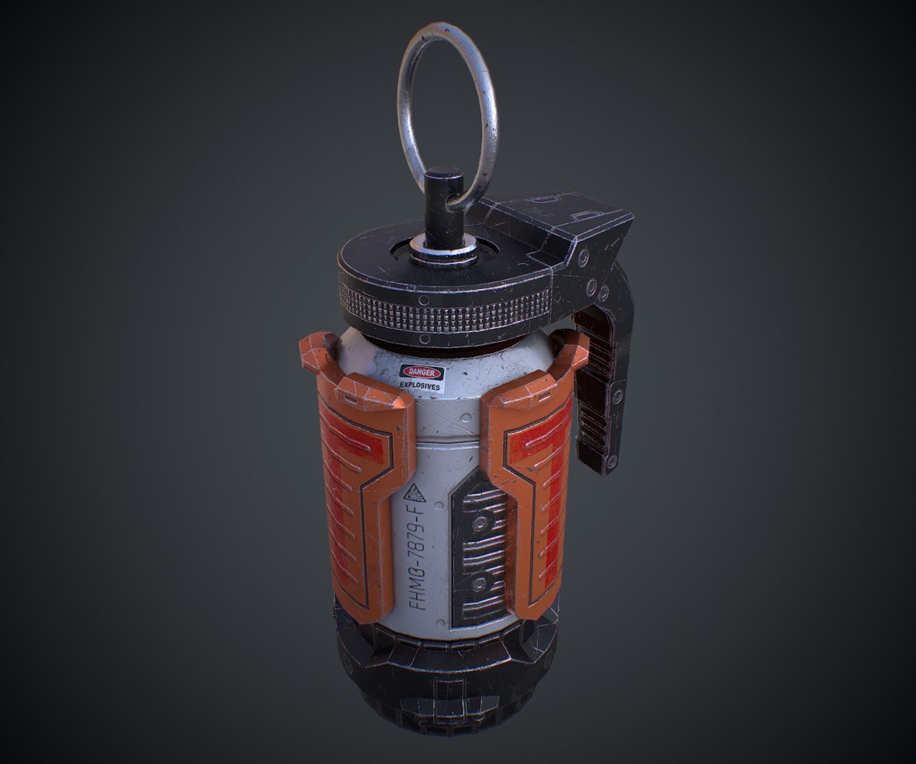 Scifi Grenade PBR 3D model - TurboSquid 1778044