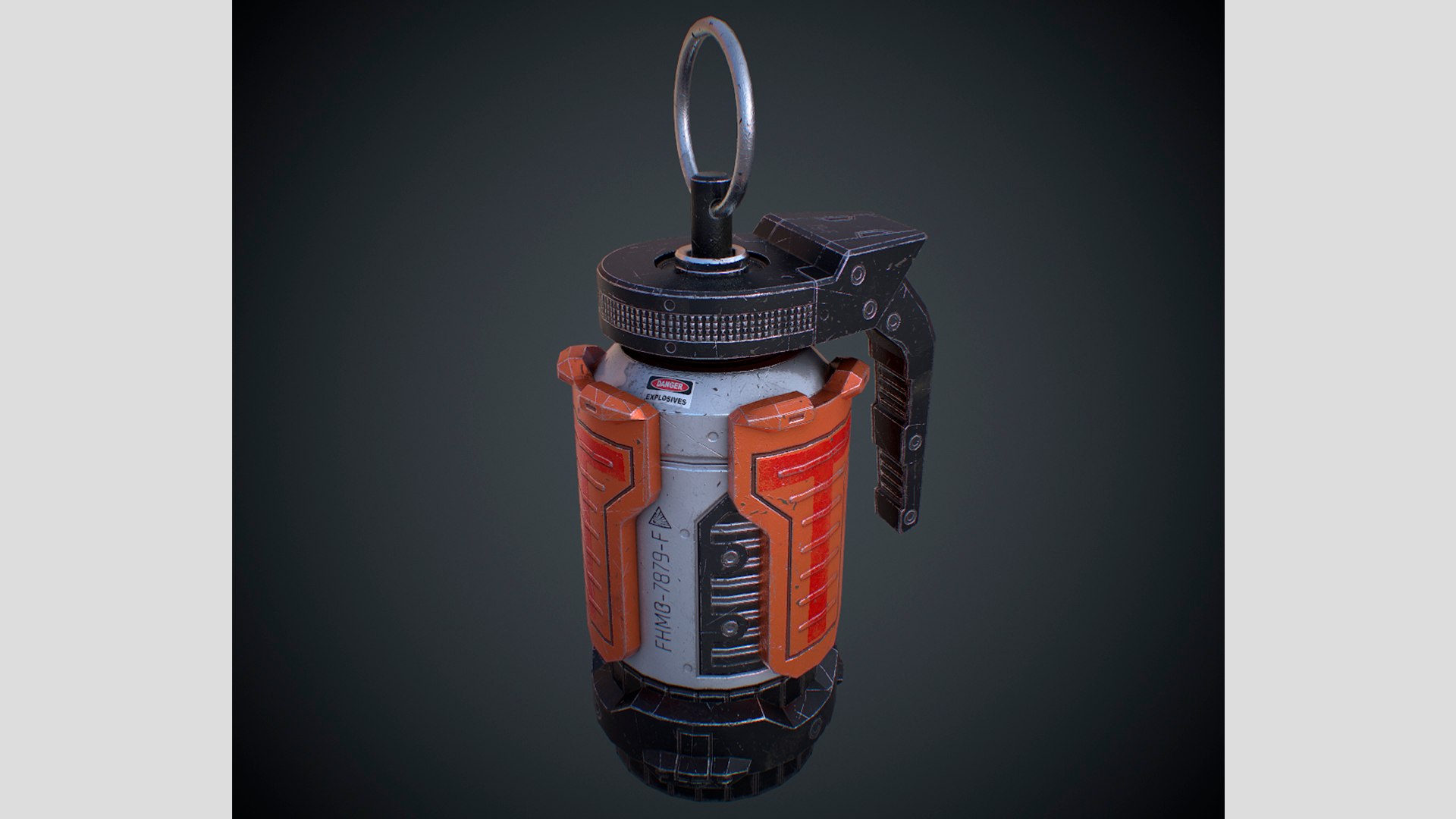 Scifi Grenade PBR 3D model - TurboSquid 1778044