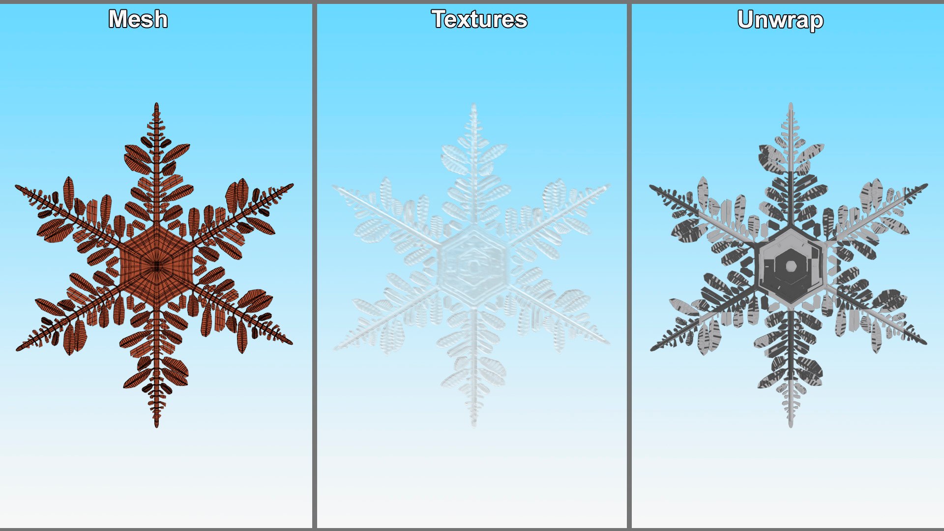 3D Detailed Snowflake - TurboSquid 2246832