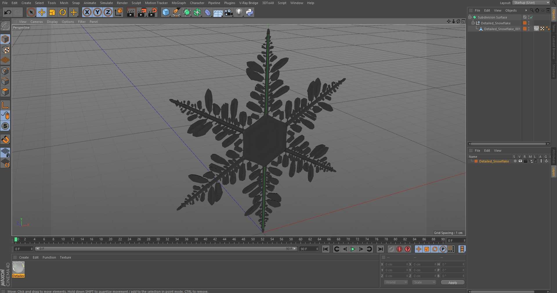 3D Detailed Snowflake - TurboSquid 2246832