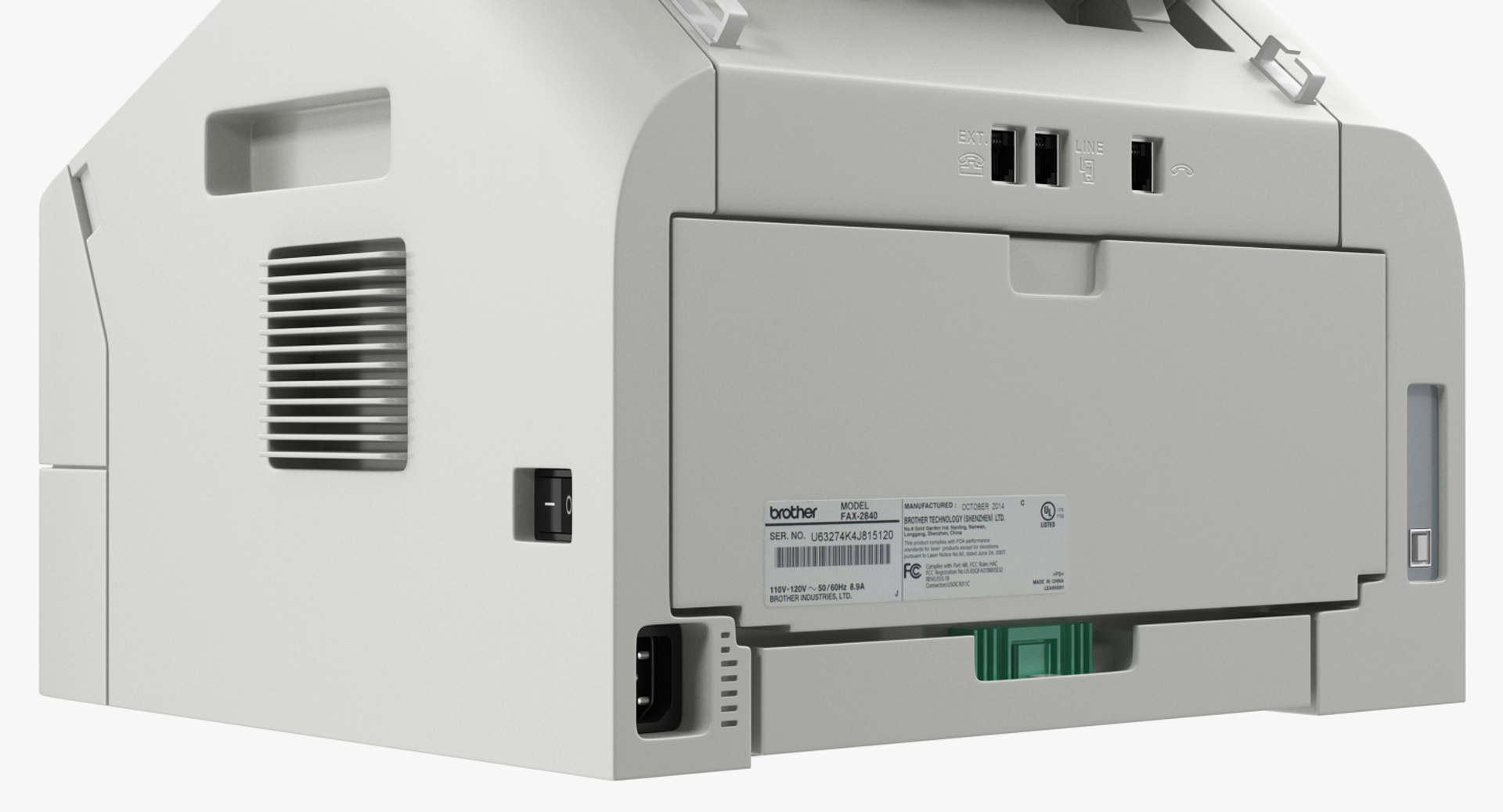 Brother Fax 2840 Laser 3D Model - TurboSquid 1286815