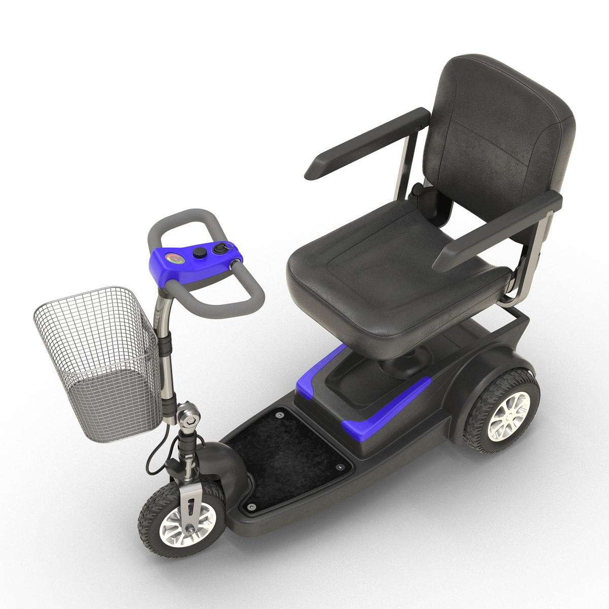 electric wheelchair rigged 3d max
