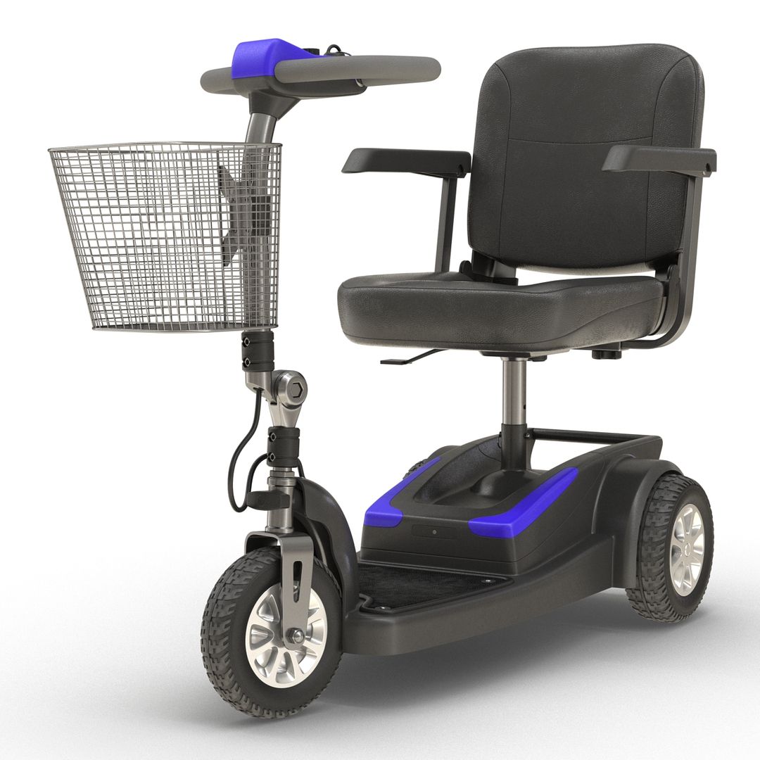 electric wheelchair rigged 3d max