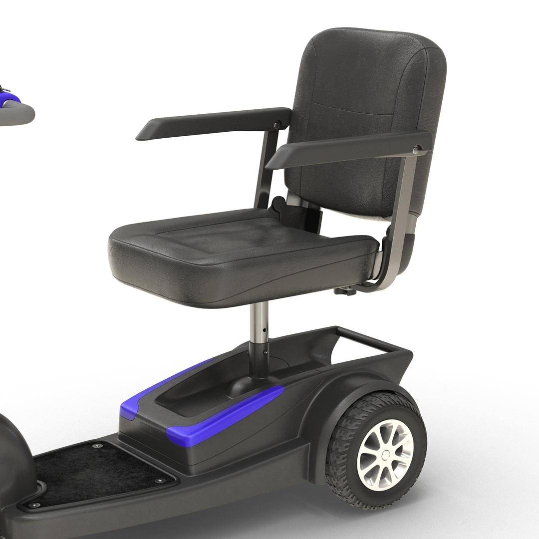 electric wheelchair rigged 3d max