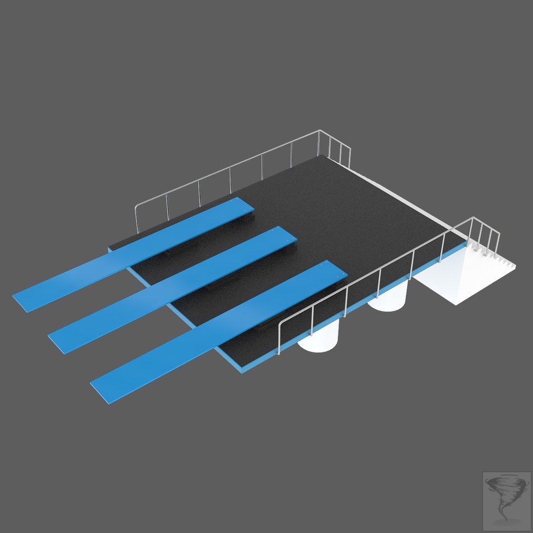 3d olympic diving pool model