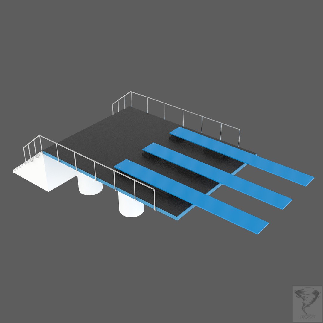 3d olympic diving pool model