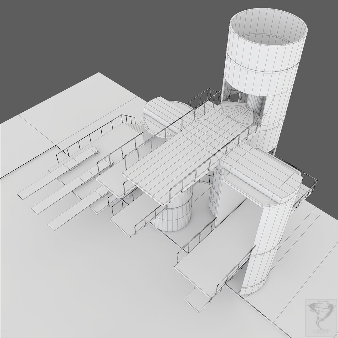 3d olympic diving pool model