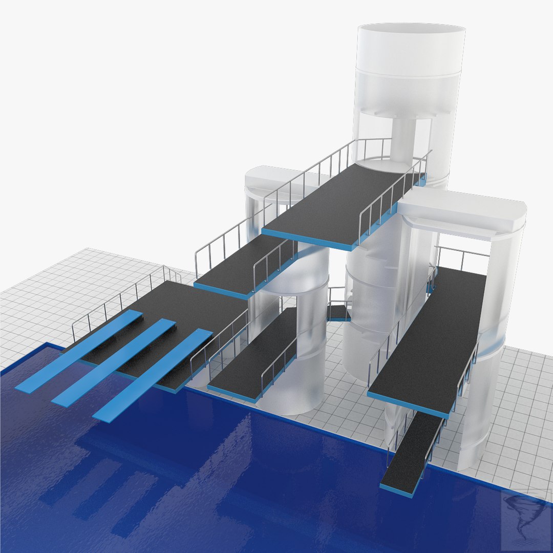 3d olympic diving pool model