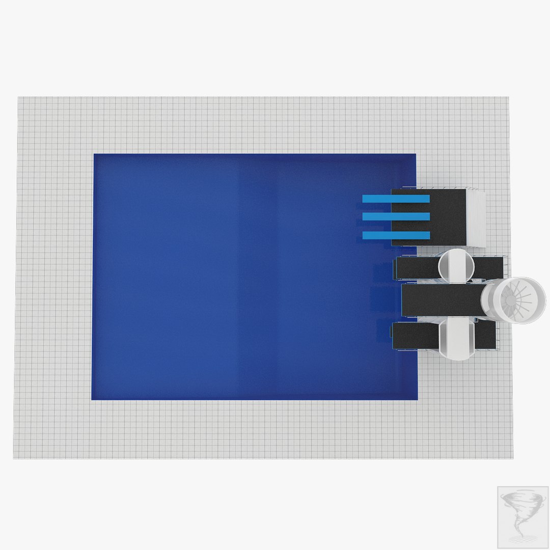 3d olympic diving pool model