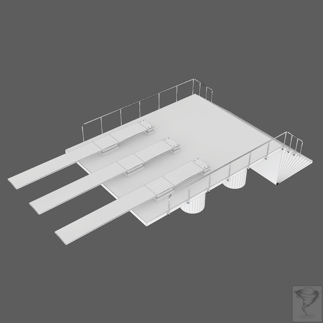 3d olympic diving pool model
