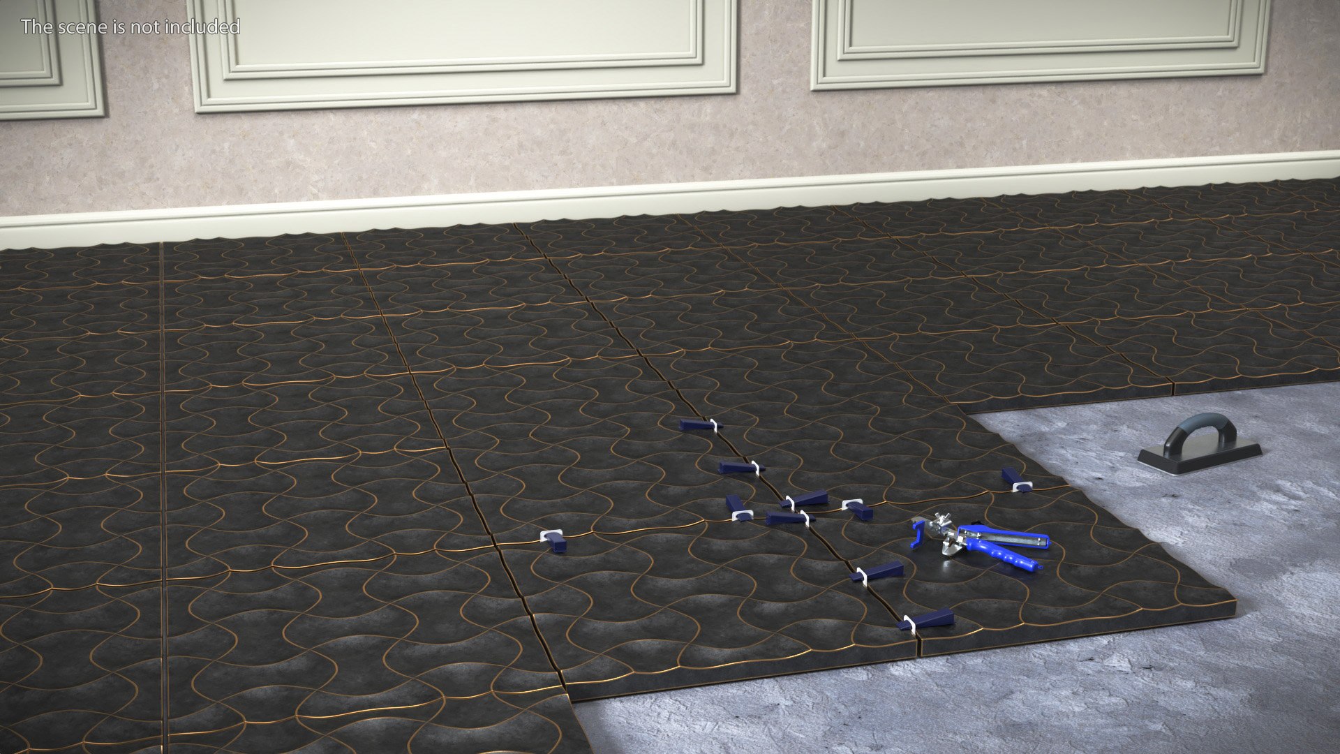 Floor Tile With Leveling System 3D - TurboSquid 2406979