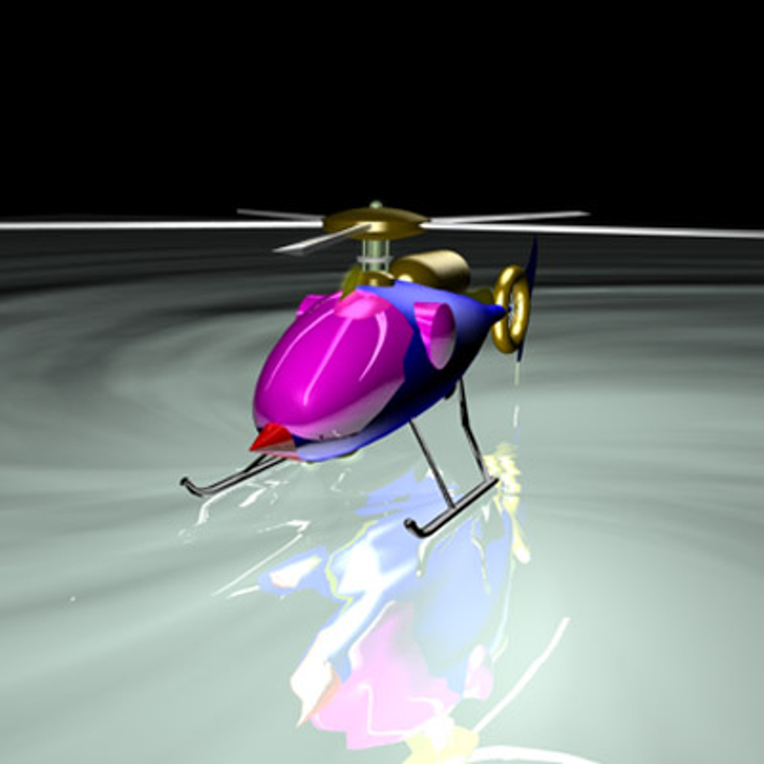 helicopter future science 3d model