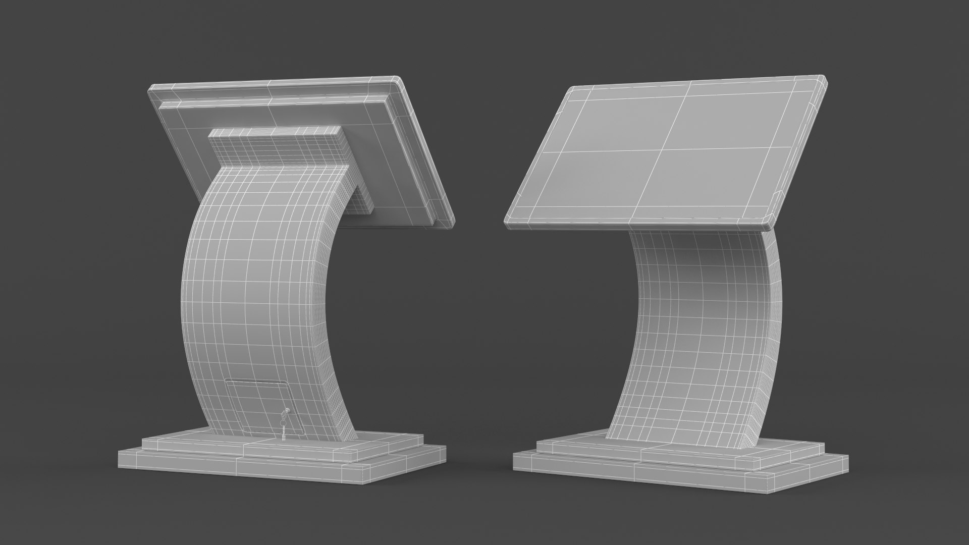 3D Information Kiosk - TurboSquid 2185402