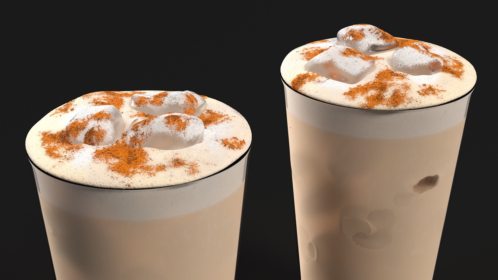 3D Iced Cinnamon Cappuccino - TurboSquid 2105707