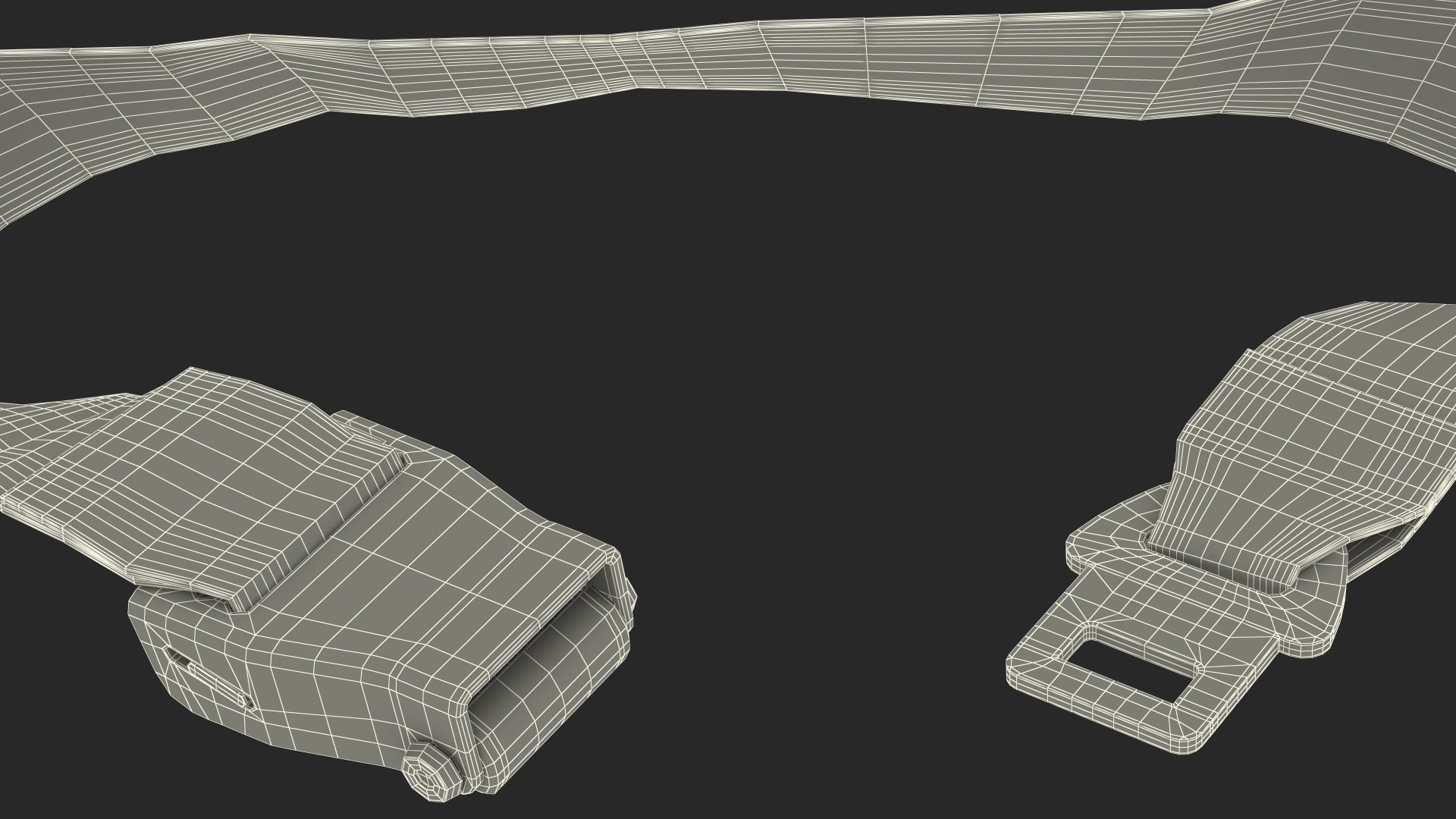 3D Airplane Seat Belt Type A Grey - TurboSquid 2162292