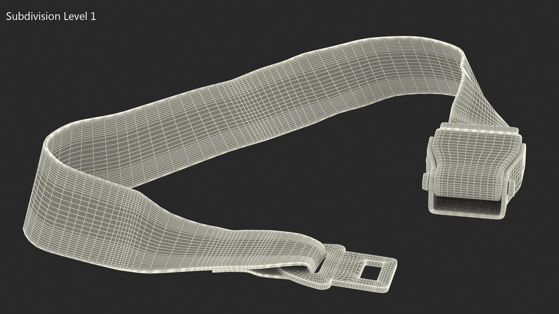 3D Airplane Seat Belt Type A Grey - TurboSquid 2162292