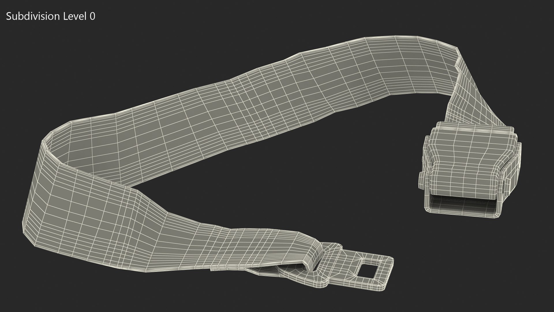 3D Airplane Seat Belt Type A Grey - TurboSquid 2162292