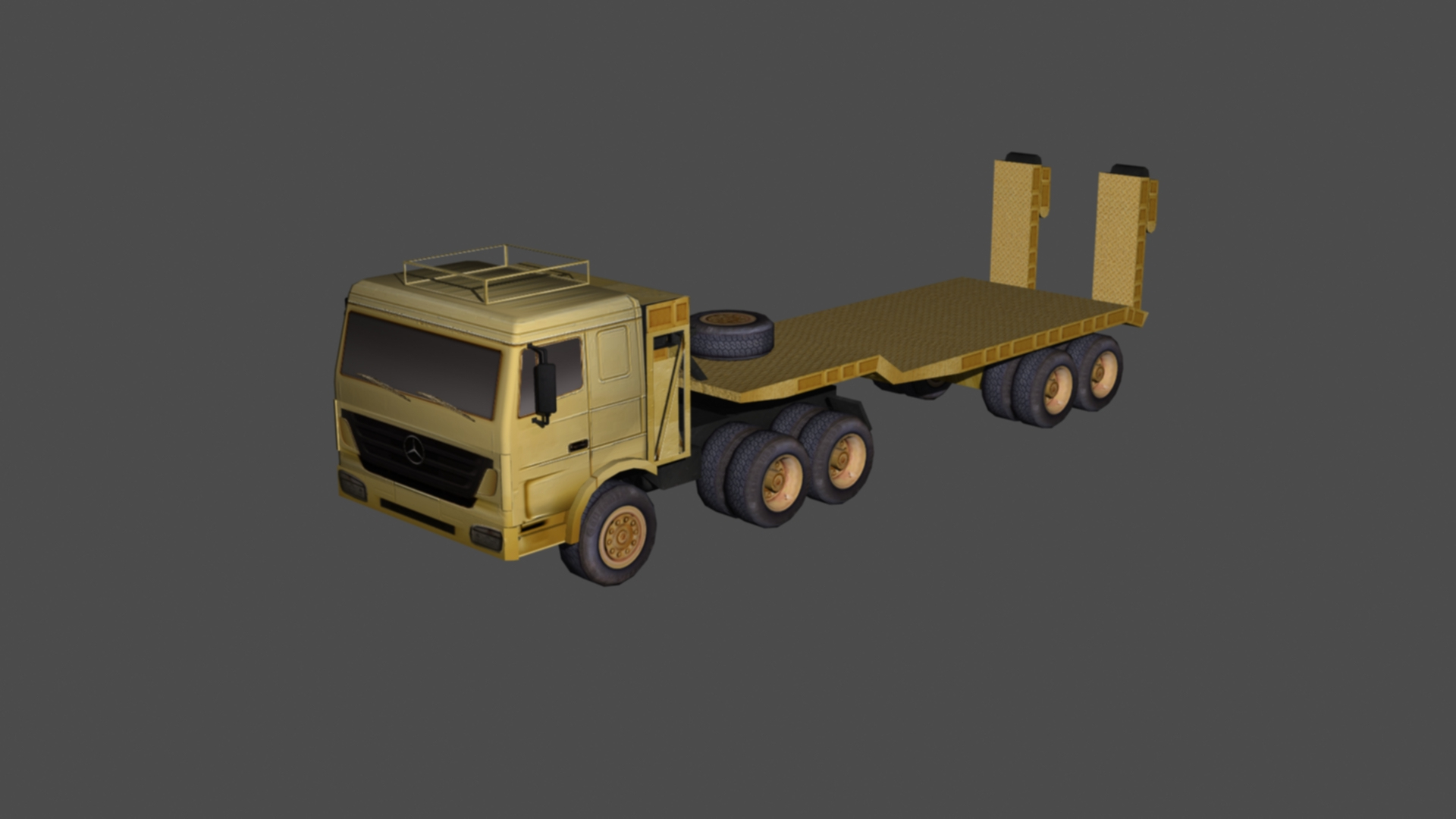 Tank Transporter Truck Model - TurboSquid 2351602