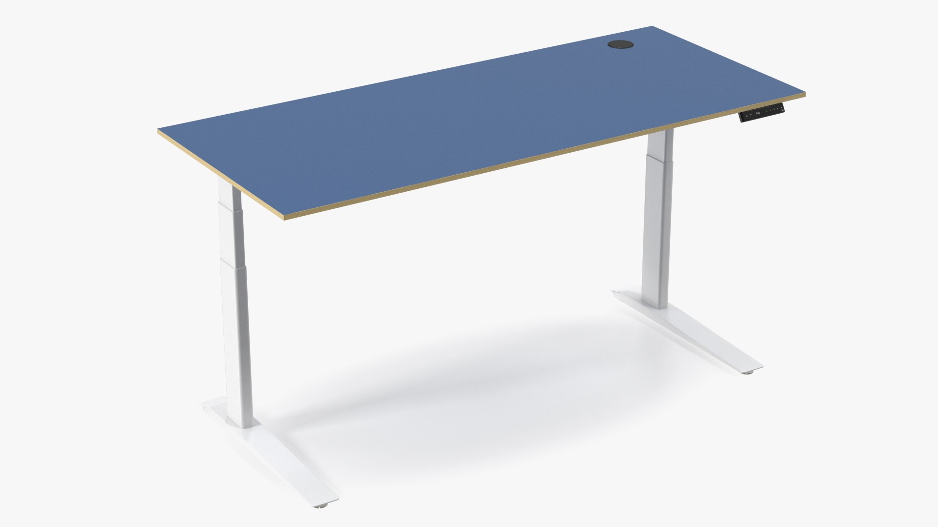 Blue Standing Desk Workstation 3D model - TurboSquid 2028411