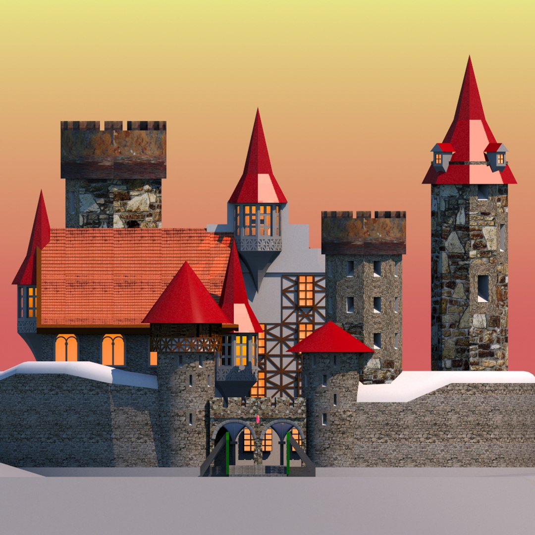 Mediaeval Medieval Castle Obj Free