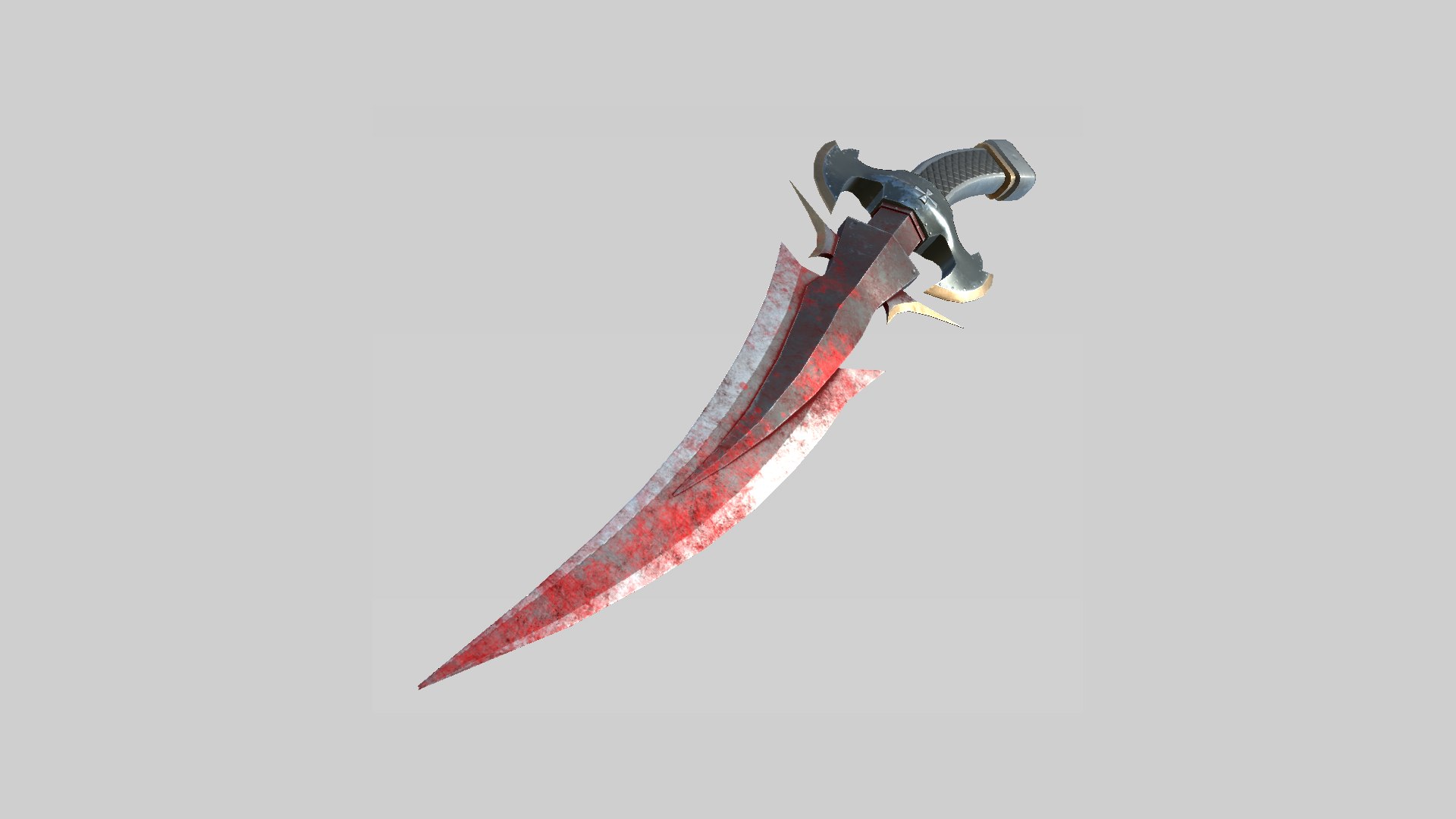 3D Model Medieval Dagger 02 Blood - Fantasy Character Weapon ...
