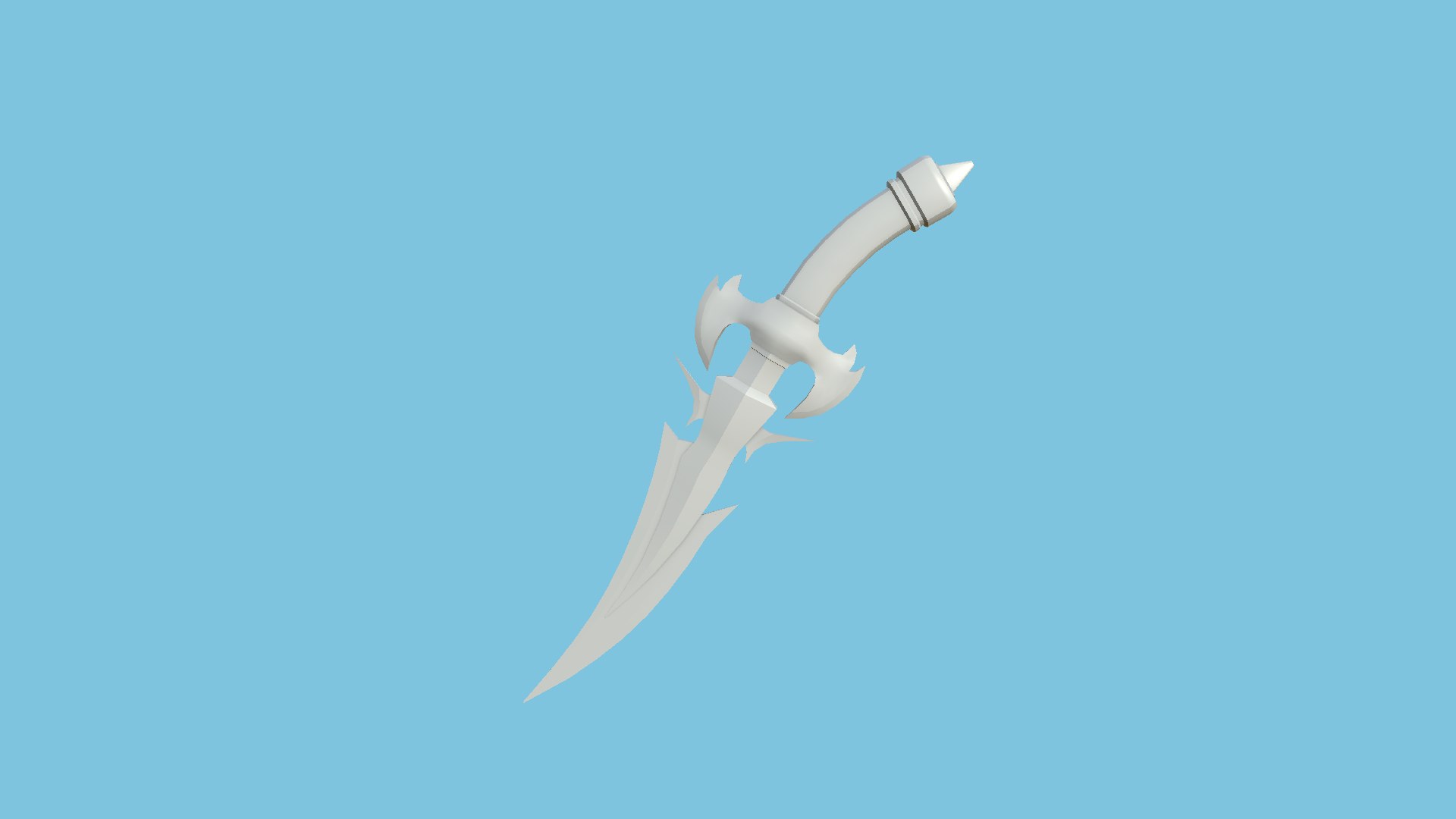 3D Model Medieval Dagger 02 Blood - Fantasy Character Weapon ...