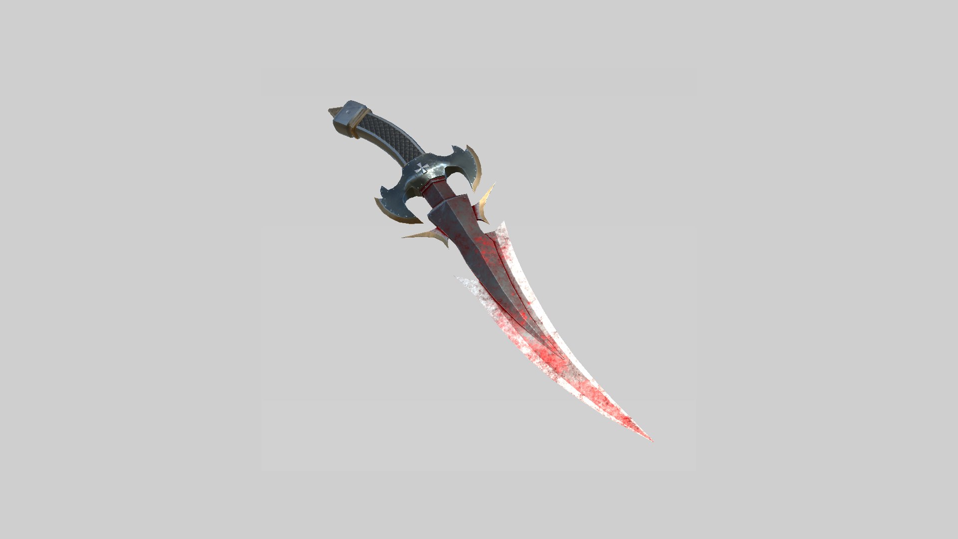3D Model Medieval Dagger 02 Blood - Fantasy Character Weapon ...