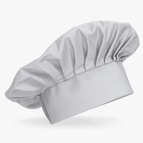 modelo 3d Gorro de Chef en Color Blanco - TurboSquid 2256071