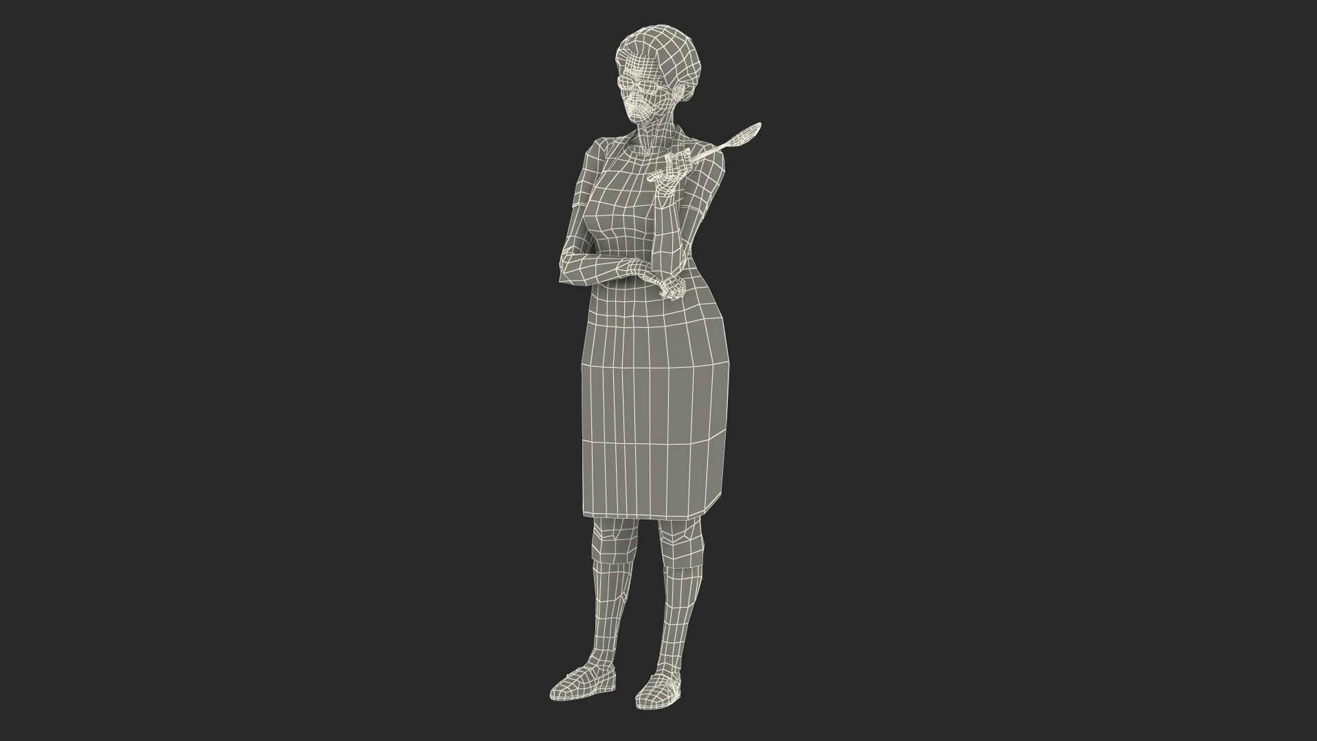 Kitchen Style Asian Grandma Standing 3D Model - TurboSquid 2083717