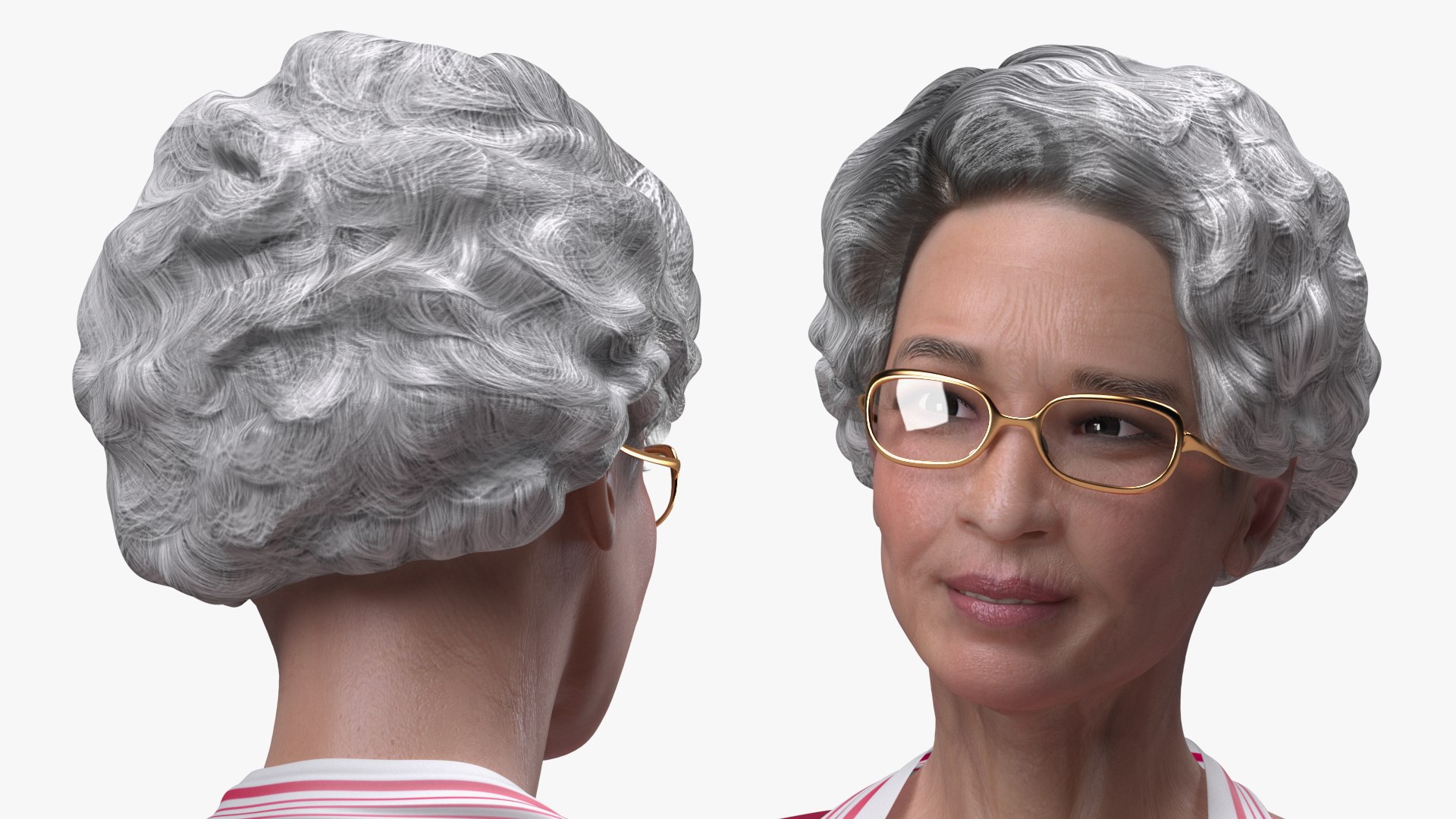 Kitchen Style Asian Grandma Standing 3D Model - TurboSquid 2083717