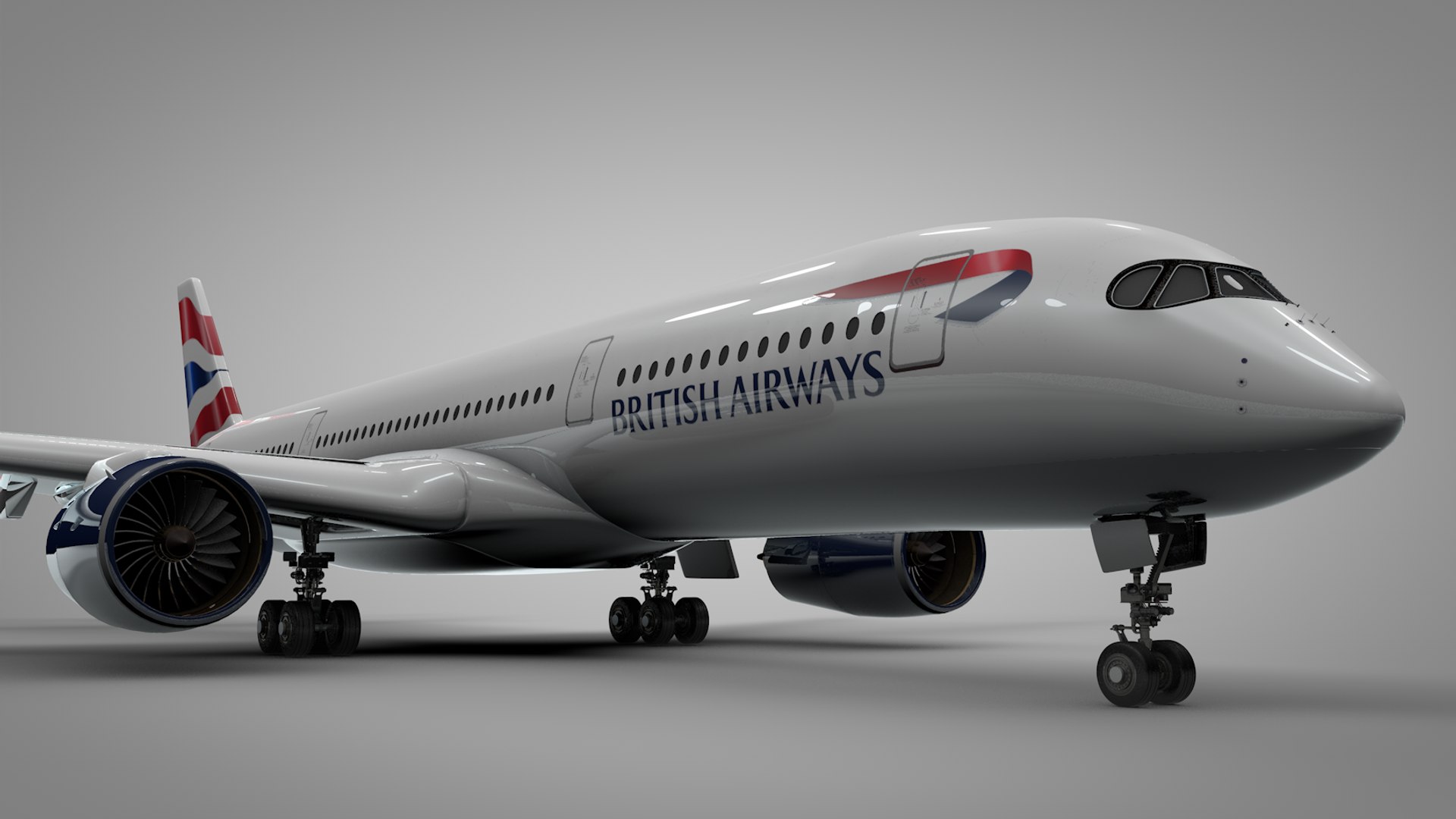 Airbus a350-900 british airways 3D model - TurboSquid 1428589