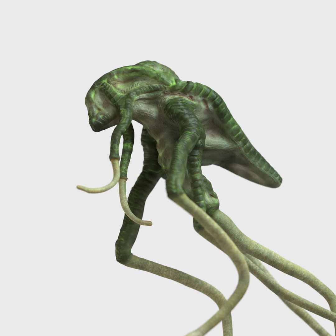 3D green alien creature - TurboSquid 1254173