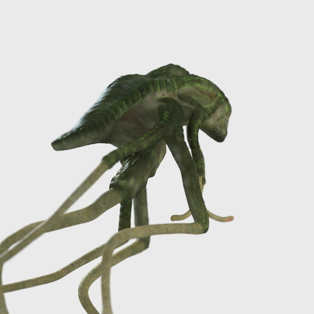 3D green alien creature - TurboSquid 1254173