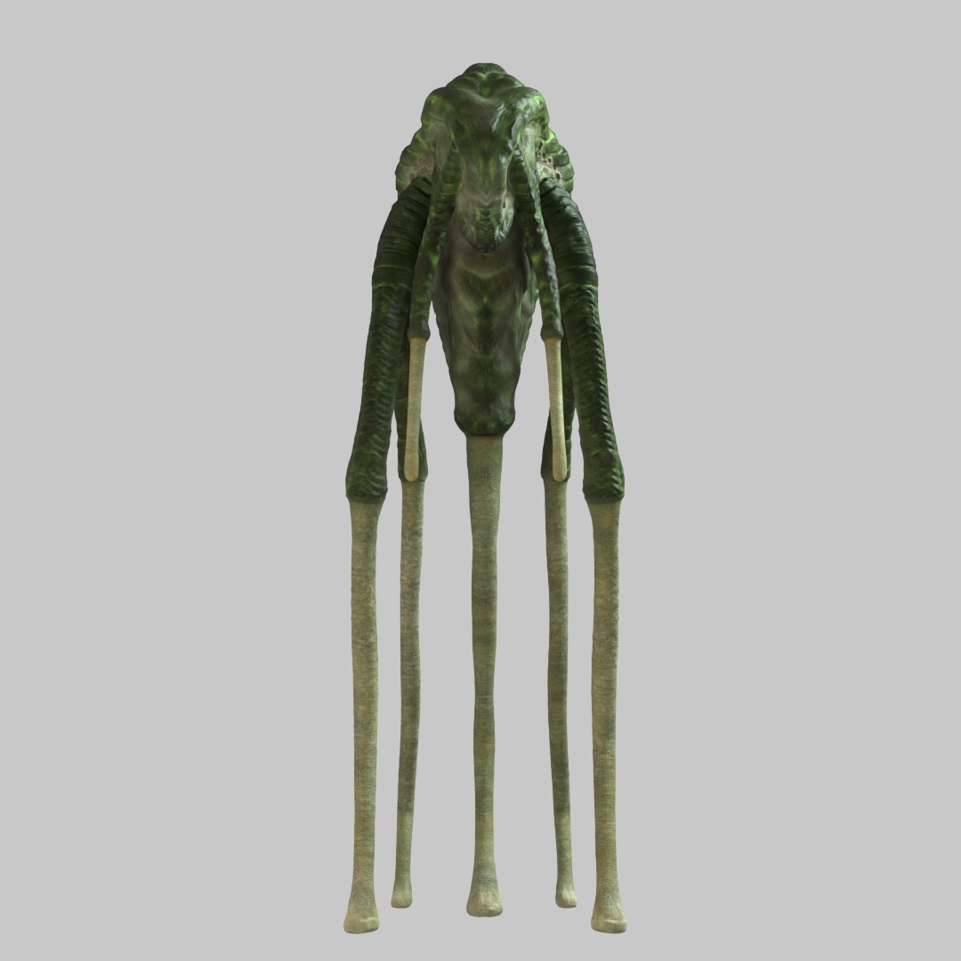 3D green alien creature - TurboSquid 1254173