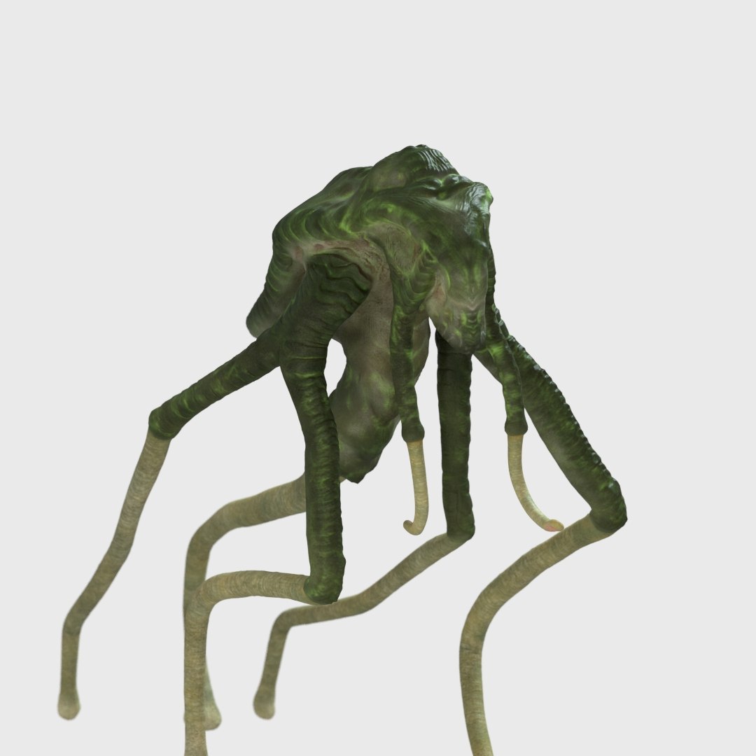 3D green alien creature - TurboSquid 1254173