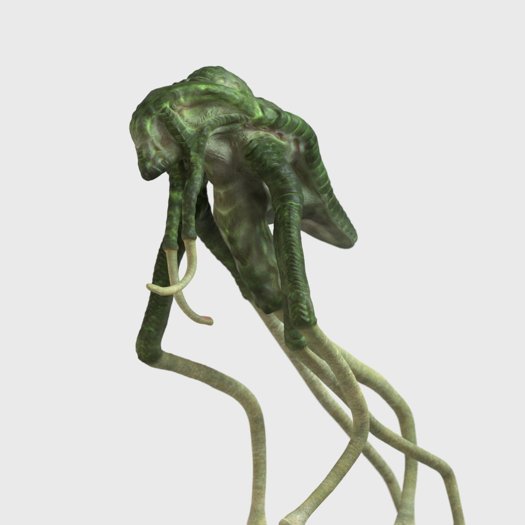 3D green alien creature - TurboSquid 1254173
